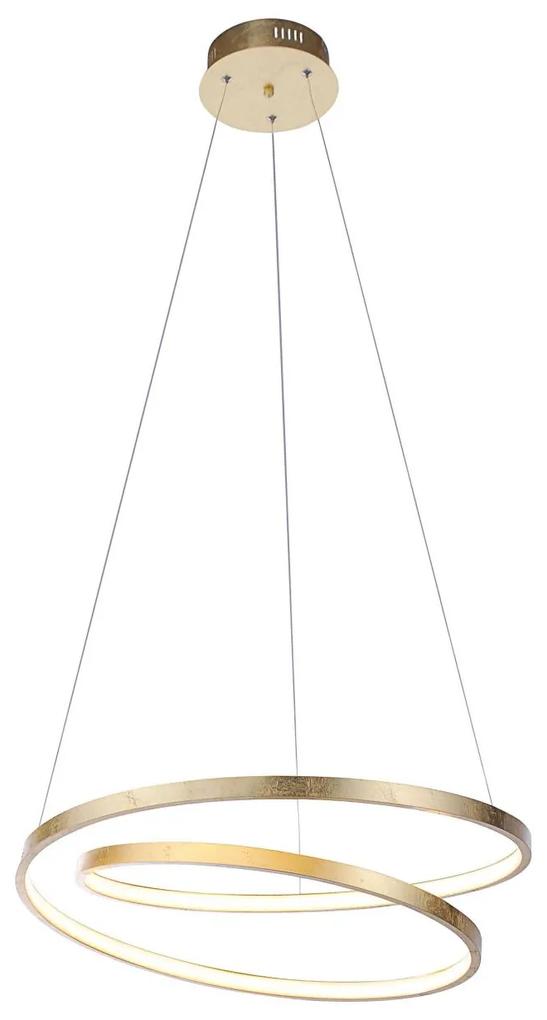 PAUL NEUHAUS LED závěsné svítidlo, kruhové, imitace plátkového zlata SimplyDim 3000K PN 2472-12