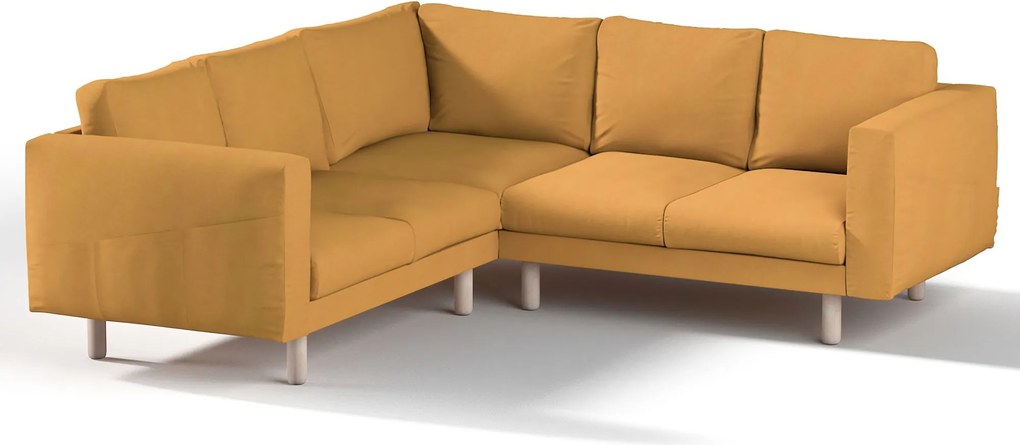 Potah na pohovku IKEA Norsborg rohová 4-místná barva žlutá látka pletený vzor