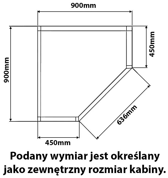 BPS-koupelny Pětiúhelníkový sprchový kout HYD-PK10B 90x90 zlatá/transparent - bez vaničky