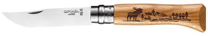 Opinel Animalia America Elk N°08 zavírací nůž 8,5 cm, 002627