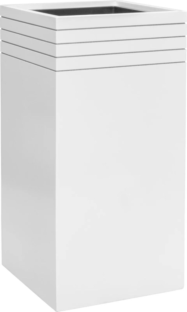 Baq Line-Up Square Matt White s vložkou a kolečky V 75 cm / D 38 cm