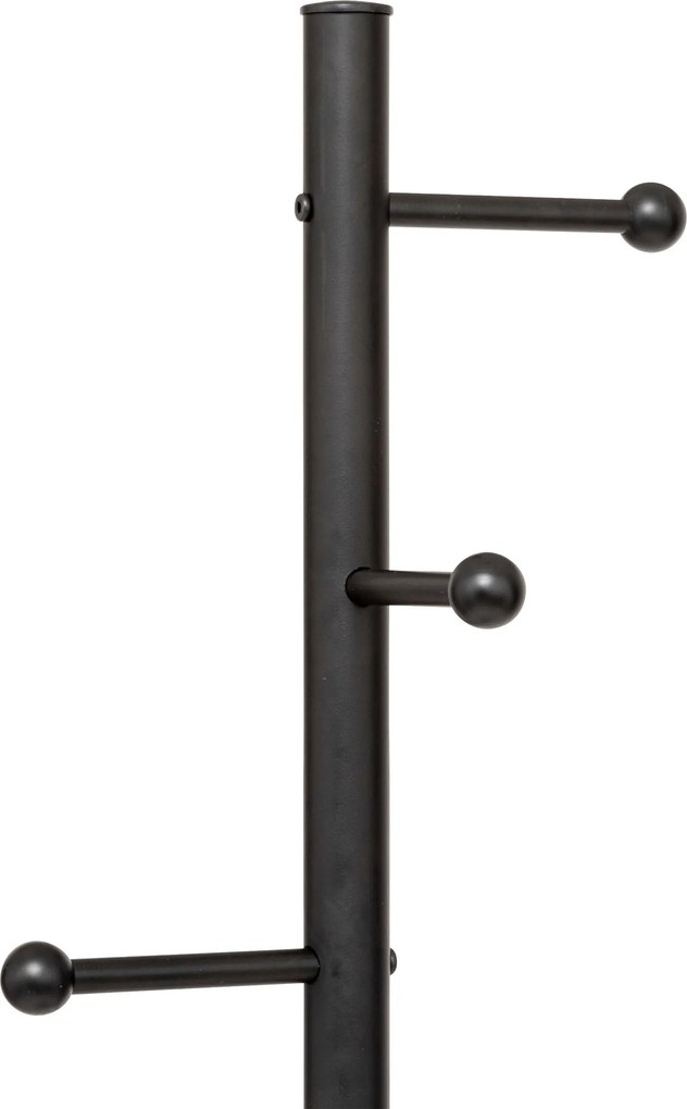 Věšák na kabáty BLACKMARBLE s 6 kovovými háčky, 173 cm