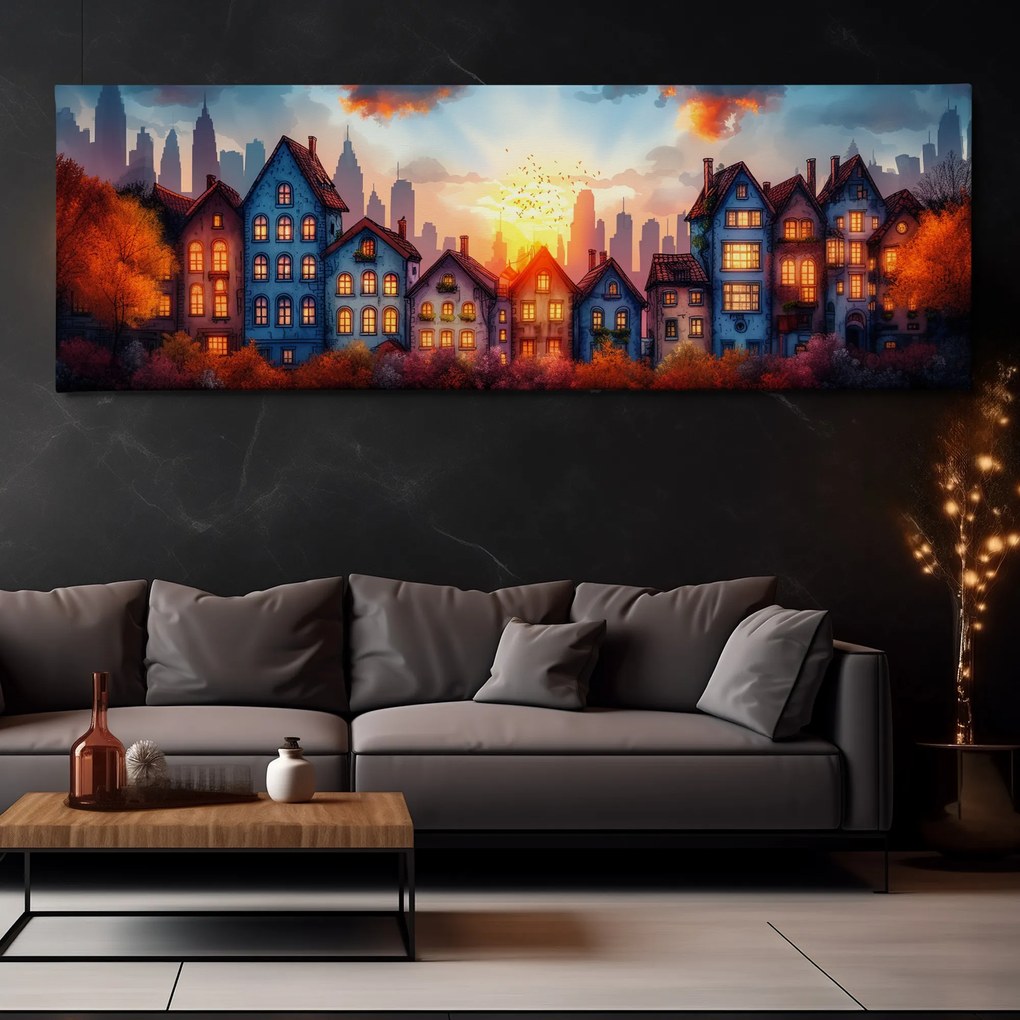 Obraz na plátně - Pozdravy ze starého Chicaga FeelHappy.cz Velikost obrazu: 120 x 40 cm