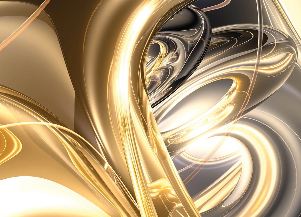 Malvis ® Tapeta Abstrakt gold Vel. (šířka x výška): 288 x 200 cm