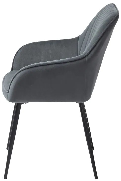 Designová židle Jadwiga tmavě šedý samet