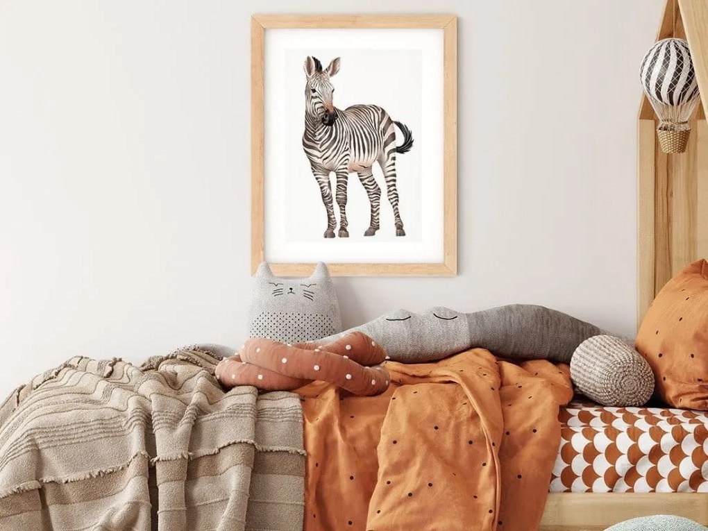 Plakát ZEBRA do dětského pokoje Zvolte rozměr: 50 x 70 cm