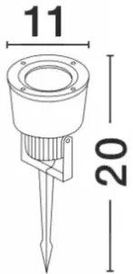 Venkovní zahradní lampa Inside 11 tmavě šedé
