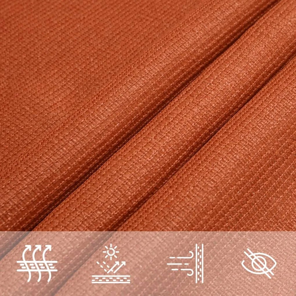 Stínicí plachta 160 g/m² oranžová 3 x 4 m HDPE 311677