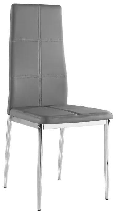 Židle, ekokůže šedá / chrom, LERA 0000130728 Tempo Kondela