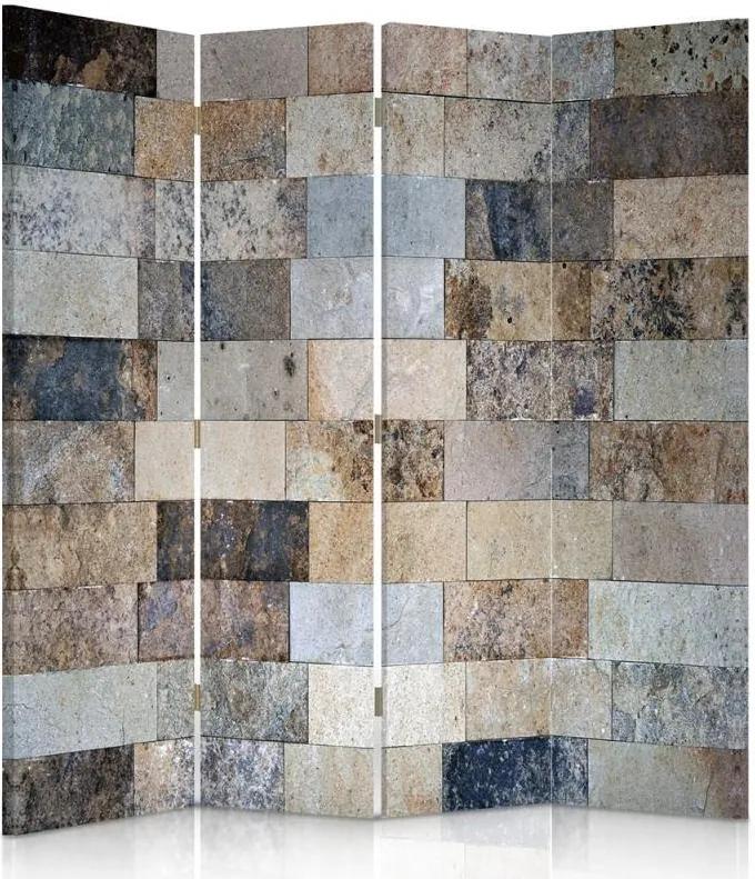 Paraván - Marble Bricks | čtyřdílný | jednostranný 145x150 cm