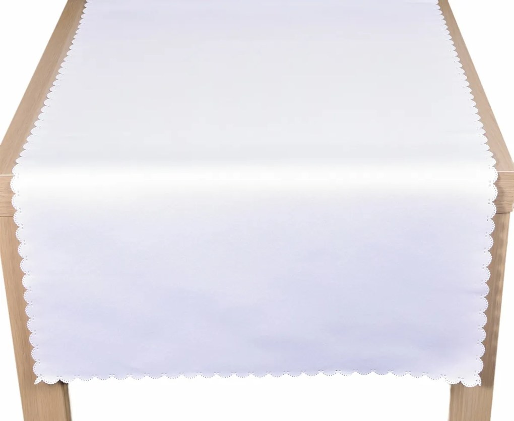 Ubrus s nešpínivou úpravou, Atlas hotelový, bílý 120 x 155 cm