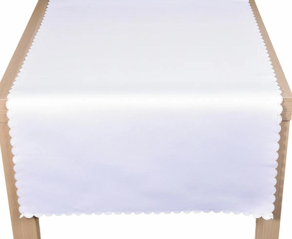 Ubrus s nešpínivou úpravou, Atlas hotelový, bílý 50 x 100 cm