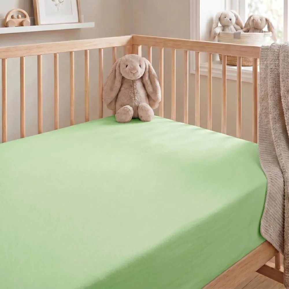Kvalitex Jersey prostěradlo dětské světle zelené 60x120cm