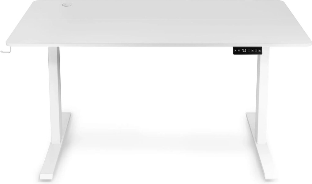 Elektrický psací stůl 140 x 60 cm Biago - bílý