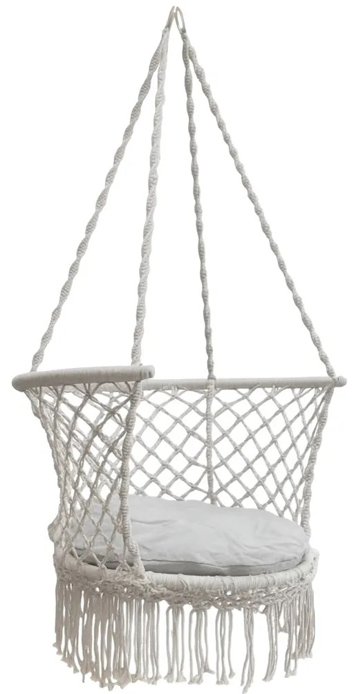 Creative Corner Zahradní houpačka Čapí hnízdo s opěradlem šedá 80 cm 150 kg