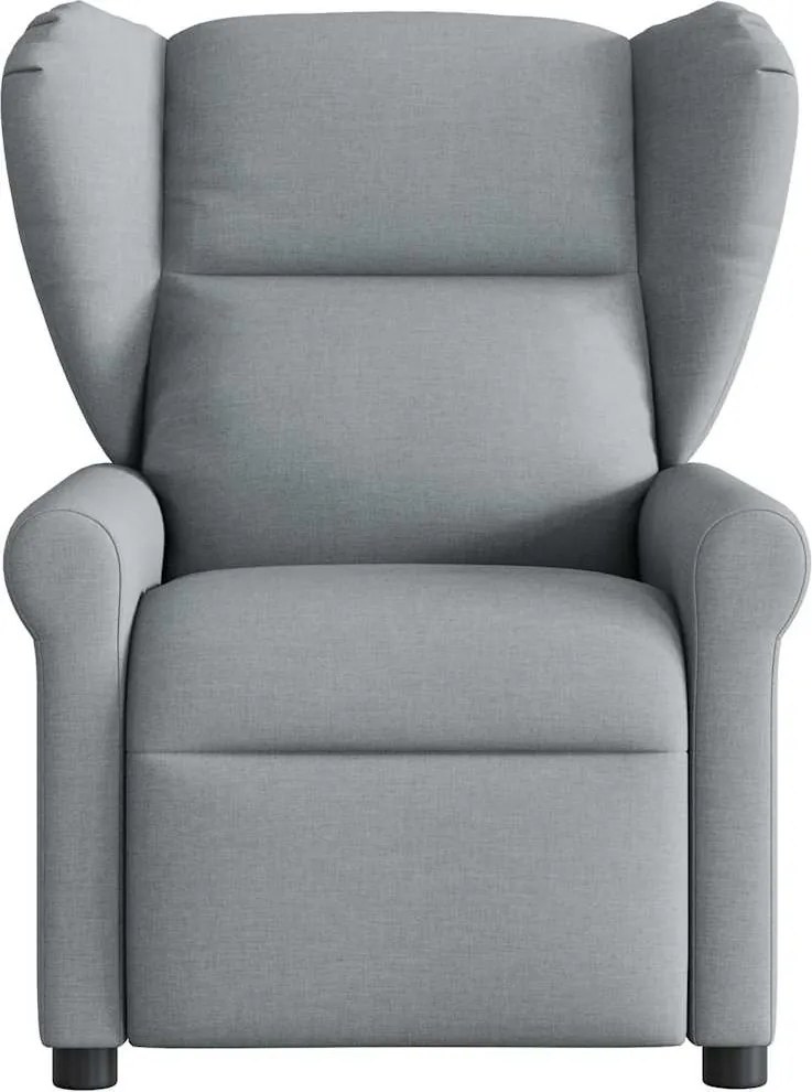 Elektrické masážní polohovací křeslo světle šedé textil 3303364