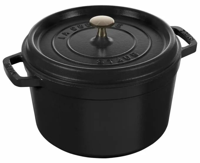 Staub Cocotte hrnec vysoký kulatý 24 cm/4,8 l černá, 12502423