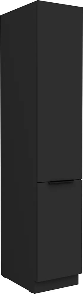 ARIA cc | vysoká skříňka 40 DK-210 2F potravinová s policemi | 40 cm | ANTI FINGERPRINT povrch | černá