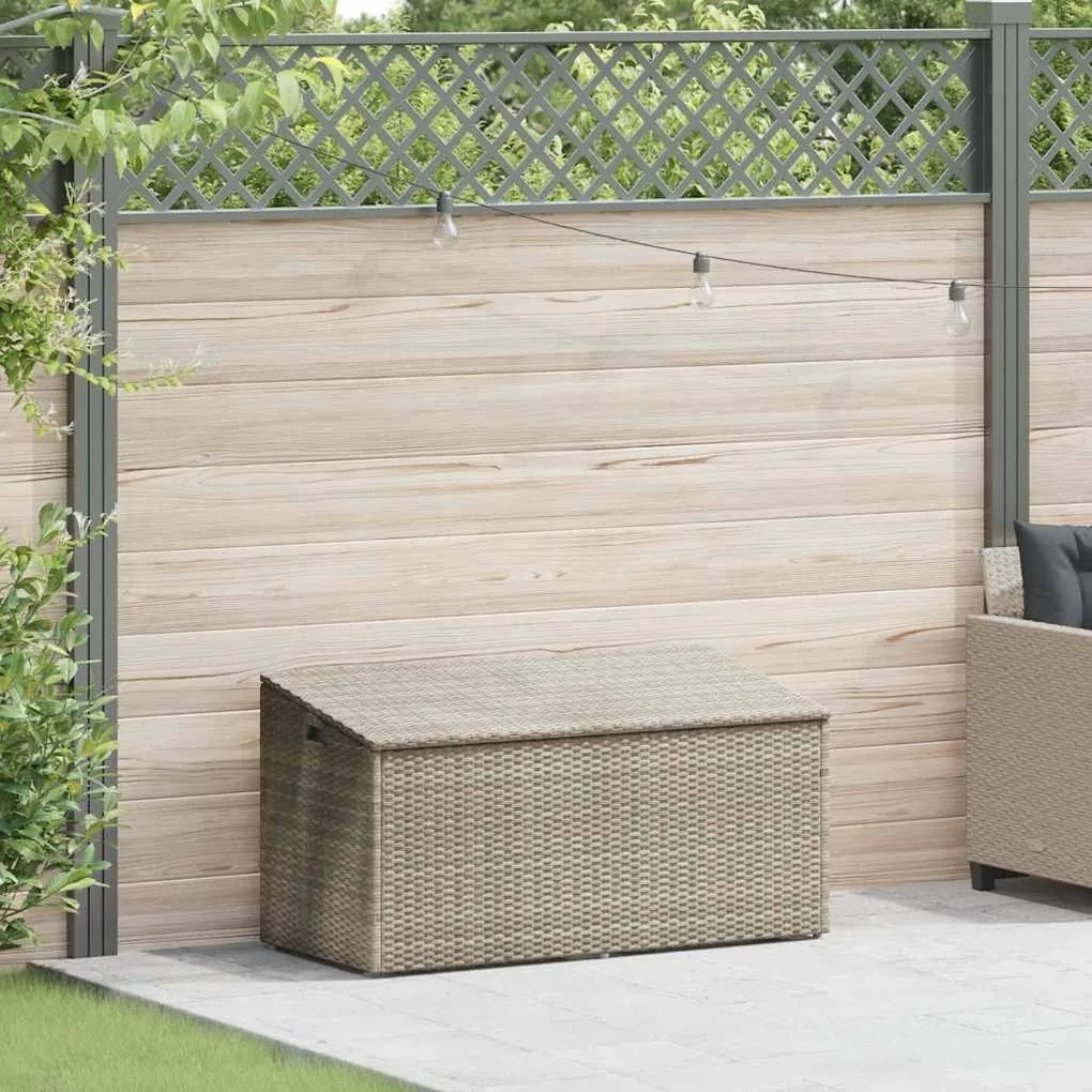 vidaXL Zahradní úložný box 110 x 50 x 58 cm polyratan [4104069] Barva: Béžová