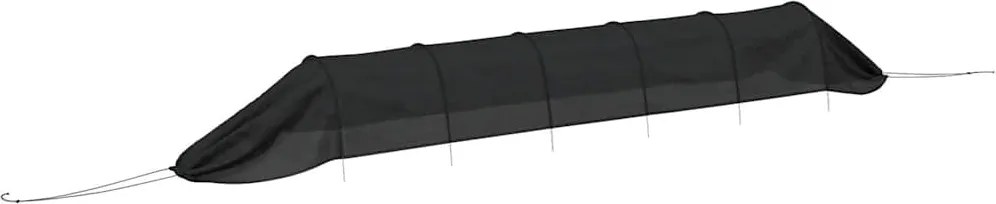 Zahradní tunely 4 ks černé ocel a polyethylen 3281504
