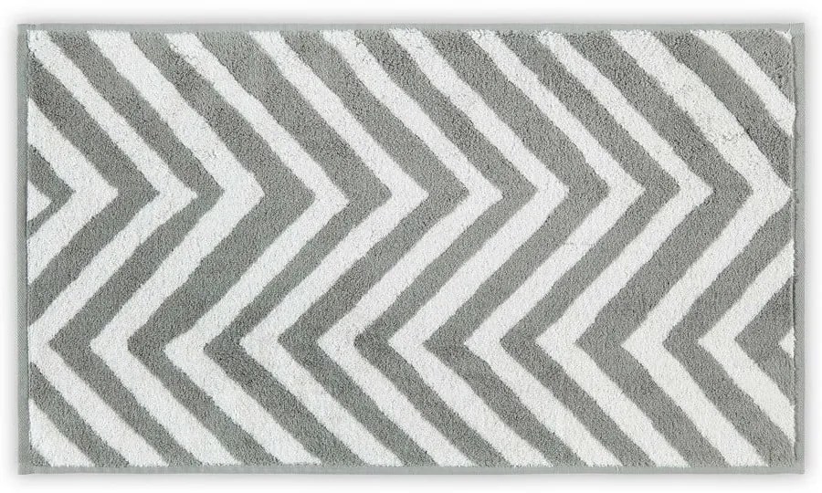 Bílo-šedý bavlněný ručník 33x33 cm Chevron – Foutastic