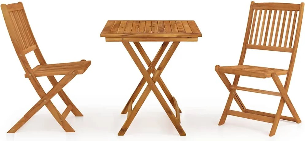 3dílný skládací zahradní jídelní set masivní akáciové dřevo 3058258