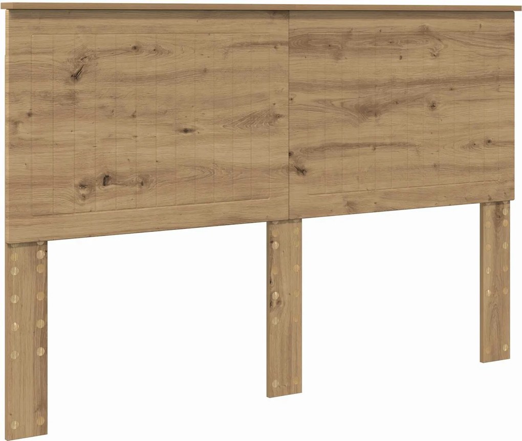 Rám postele Umělecký dub 150 x 200 cm Masivní borové dřevo 3411000