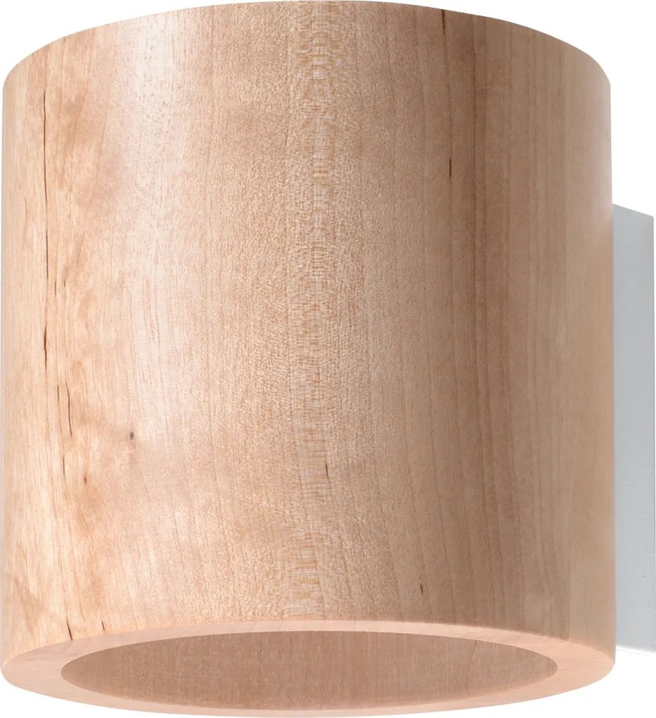 Sollux Lighting Nástěnné svítidlo ORBIS přírodní dřevo