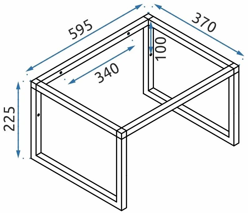 Konglomerátové umyvadlo REA GOYA 60x37 cm bílé + konzole