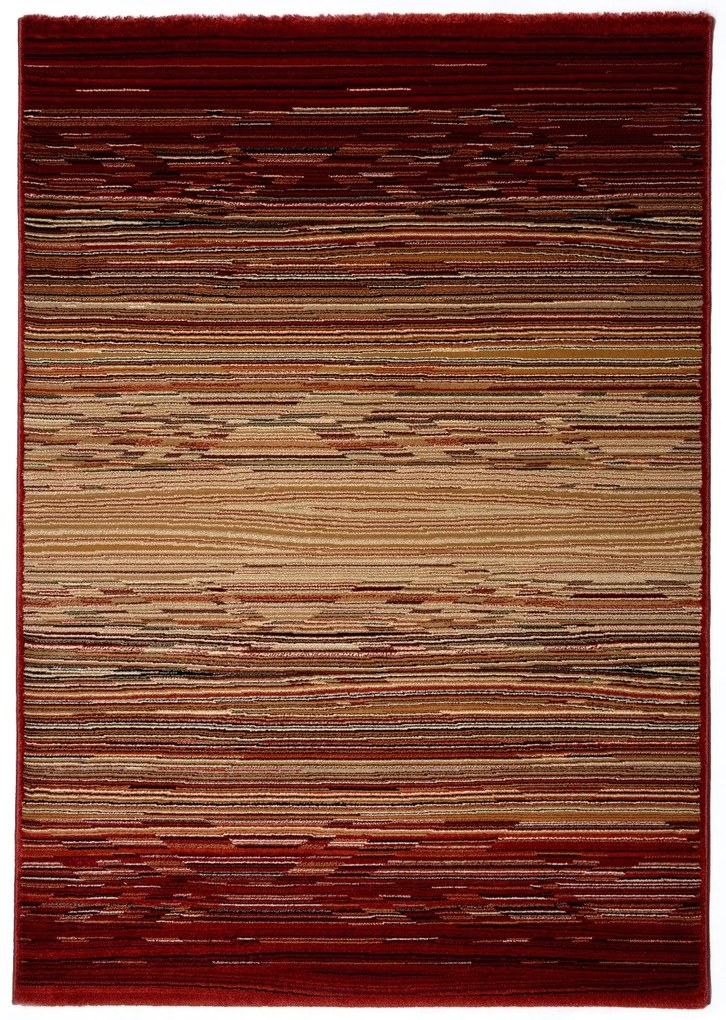 Spoltex, Kusový koberec Cambridge red/beige 5668, 120x170, červená, obývací pokoj