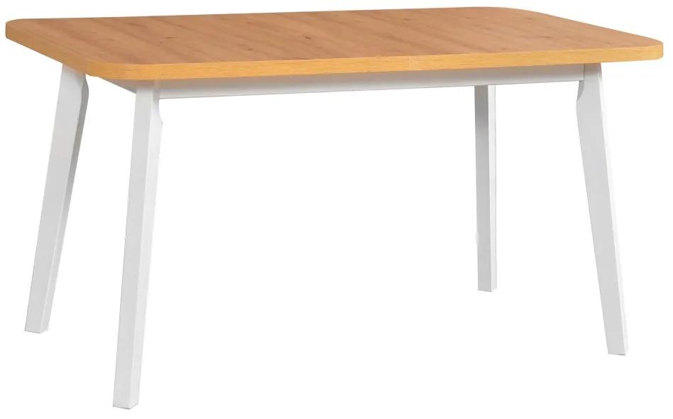 Jídelní stůl Omar Zvolte barvu horní desky: Bílý (borovice andersen), Zvolte barvu nožek: Ořech světlý