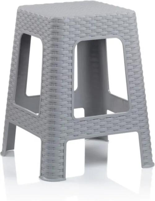 Stolička RIO, PP plastik, šedá, 36,5x36,5x45cm