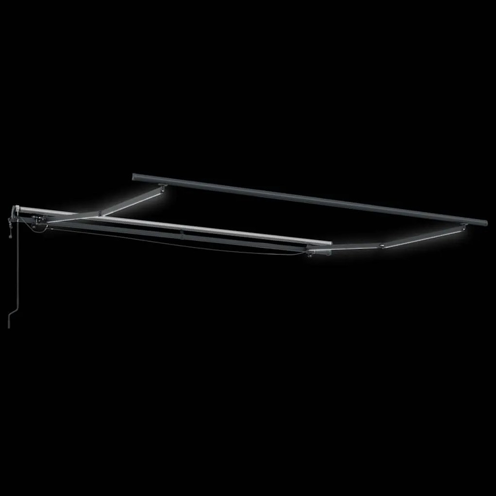 Automatická zatahovací markýza s LED antracit a bílá 300x250 cm 3310226
