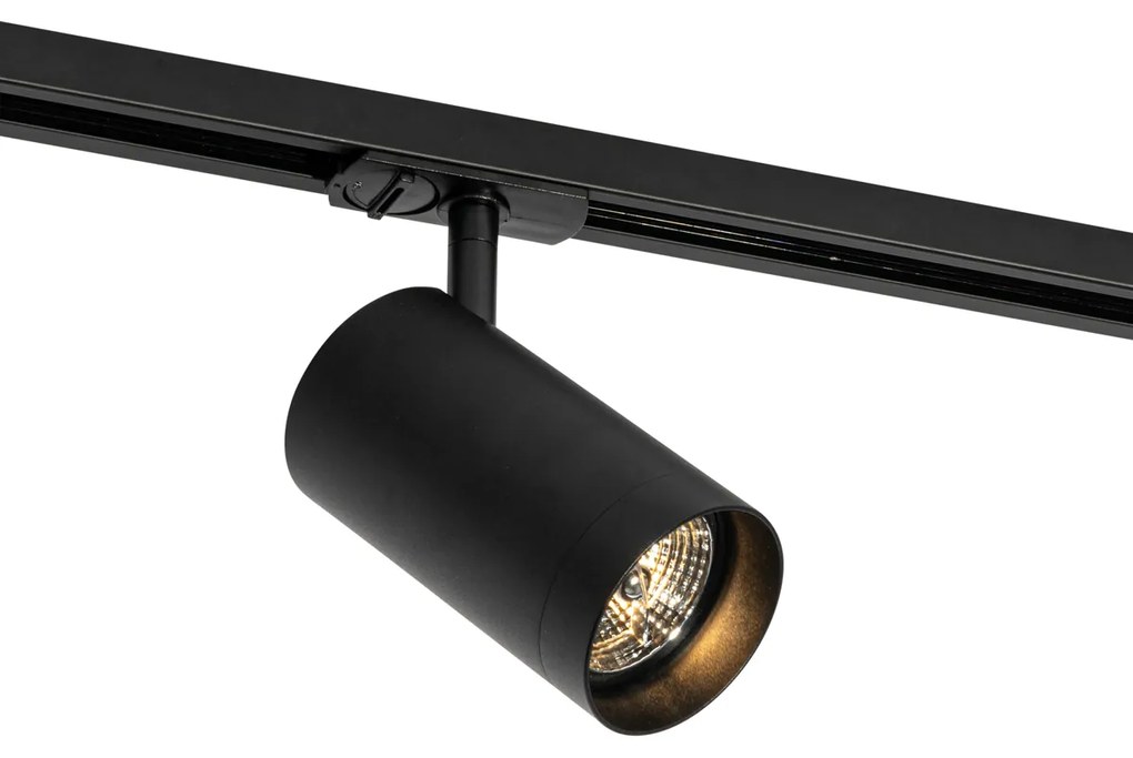 Moderní černé bodové světlo pro 1-fázový kolejnicový systém 70 mm - Iconic Jeana Luxe