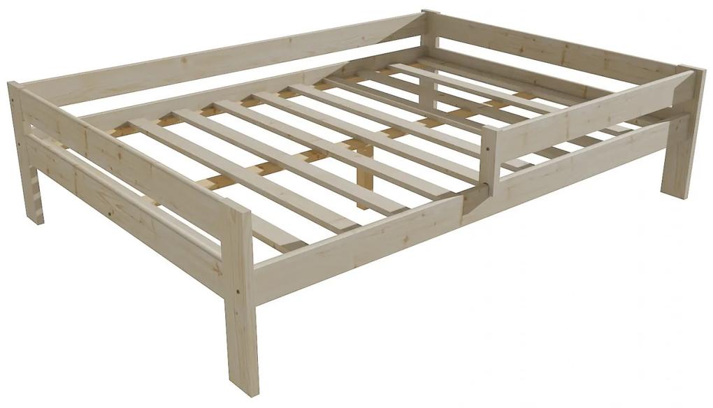 Dětská postel se zábranou VMK006C KIDS (Barva dřeva: surové dřevo, Rozměr: 100 x 200 cm)