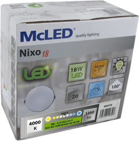 LED podhledové svítidlo McLED NIXO 18W 4000K neutrální bílá ML-412.062.33.0