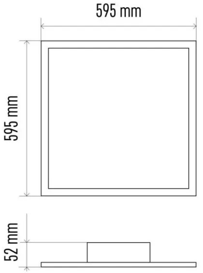 LED Stmívatelné stropní svítidlo LED/40W/230V + DO čtverec 2700K-6000K