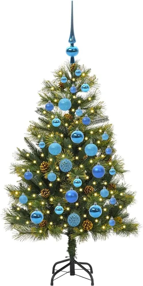 Umělý sklopný vánoční stromeček s kužely Zelená 120 cm 3395078