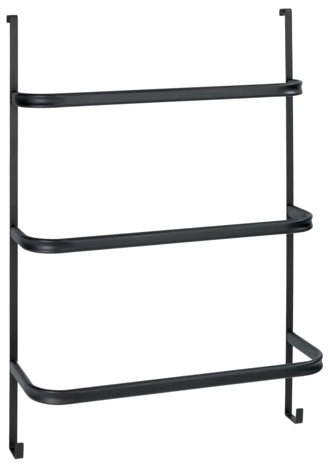 WENKO 24026100 - Držák ručníků IRPINIA 54,5x77,5 cm černá 24026100