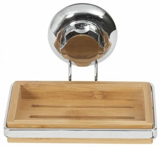 Držák na mýdlo Compactor Bestlock / chrom a dřevo