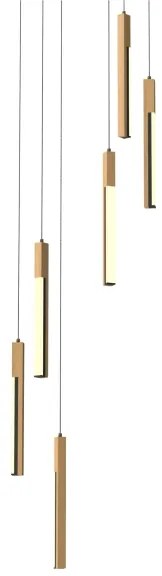 Zuma Line MD4768-6-3BMT - LED Lustr na lanku ELIOT LED/25W/230V