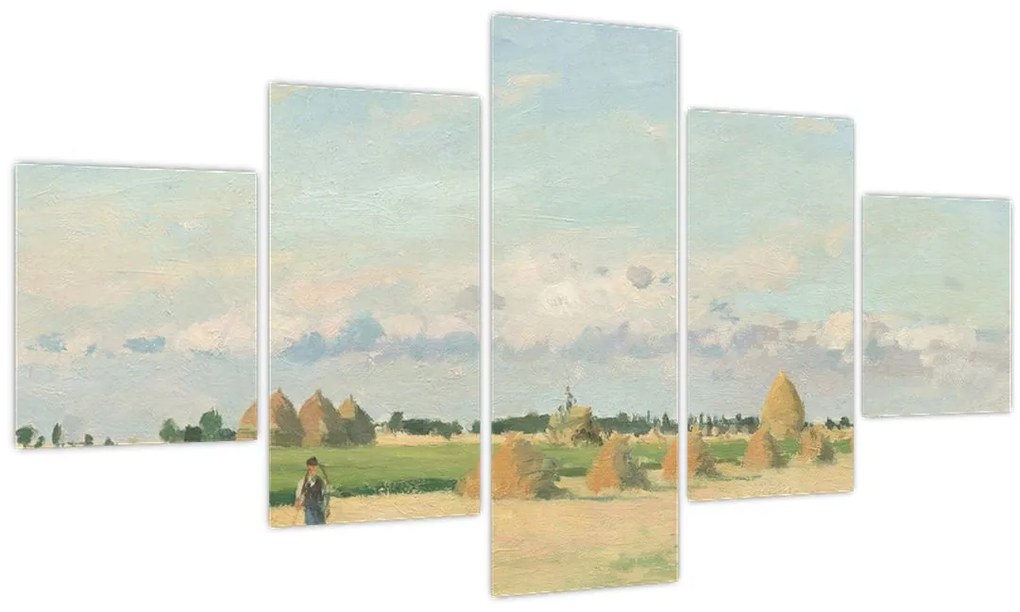 Obraz - Camille Pissarro, Landscape, Ile de France, reprodukce (125x70 cm)