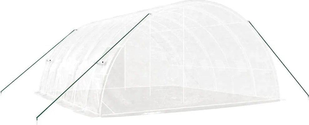 Skleník s ocelovým rámem bílý 36 m² 6 x 6 x 2,85 m 3188117