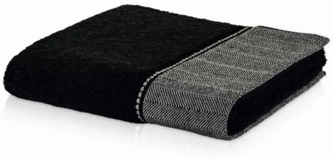 BROOKLYN ručník s bordurou 30x30 cm černý