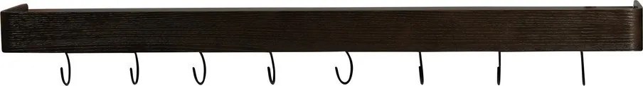 Nástěnný věšák v dekoru jasanu v tmavě přírodní barvě s poličkou 120 cm Protopia – DAN-FORM Denmark