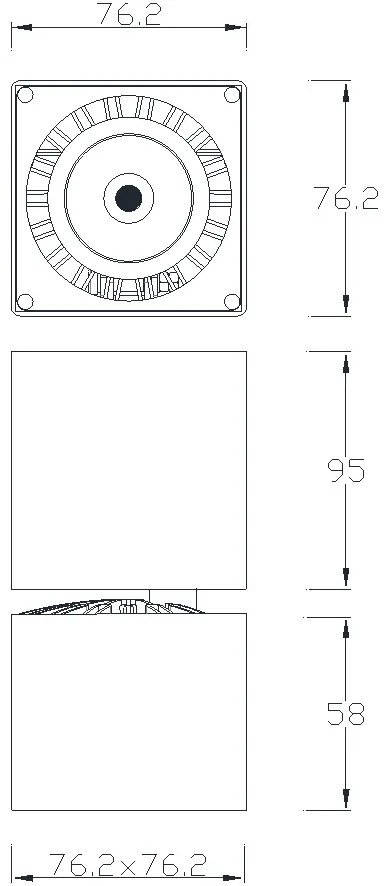 Mantra Columbretes, nastavitelné stropní svítidlo LED 12W 1040lm 3000K, rozměr 7,6x7,6 cm
