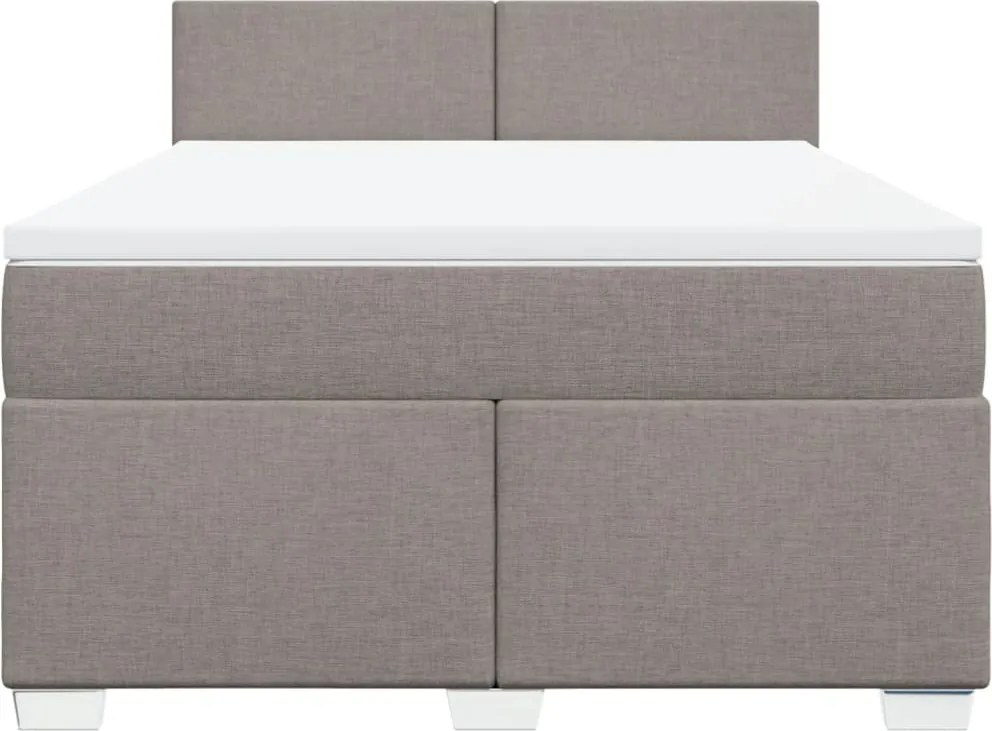 Box spring postel s matrací taupe 140x200 cm textil 3285908