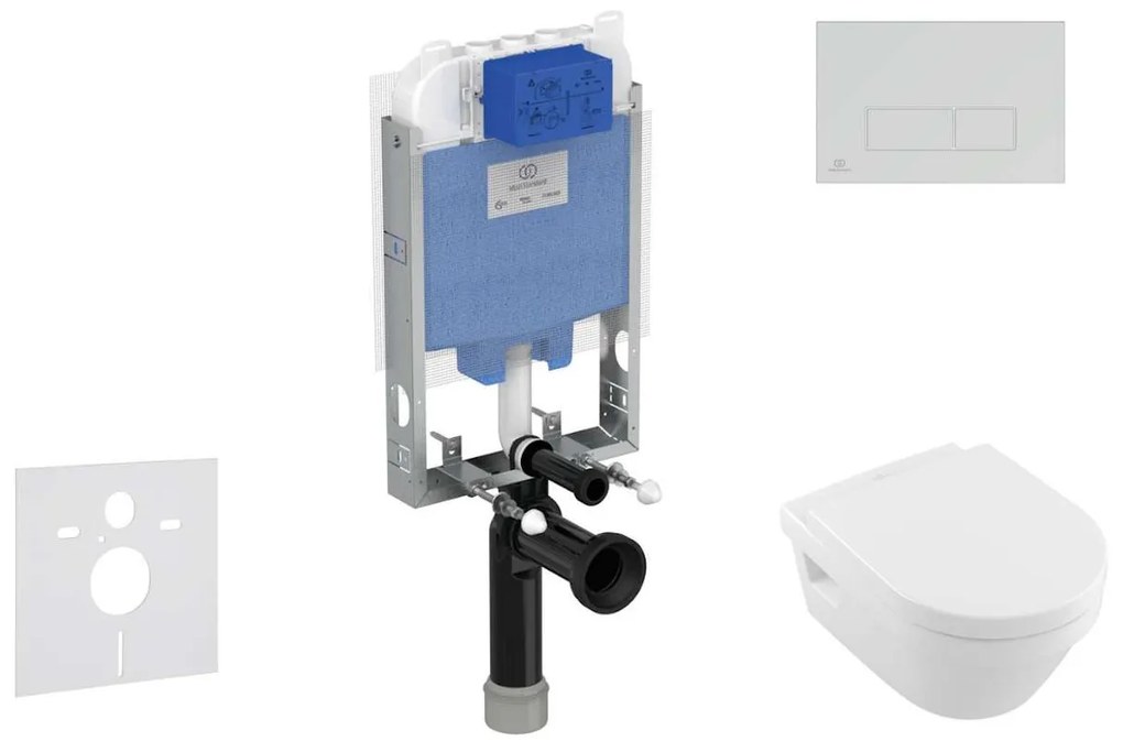 Ideal Standard ProSys - Set předstěnové instalace, klozetu a sedátka Architectura, tlačítka Oleas M2, DirectFlush, SoftClose, CeramicPlus, chrom mat ProSys80M SP116