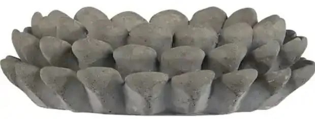 IB LAURSEN Cementový svícen Cone Cement větší, šedá barva, beton