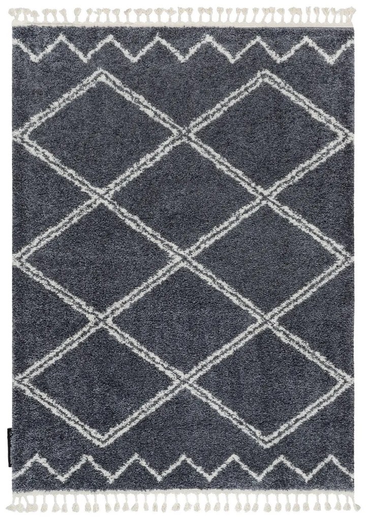 Dywany Łuszczów, Kusový koberec Berber Asila B5970 grey and white, 180x270, šedá, obývací pokoj